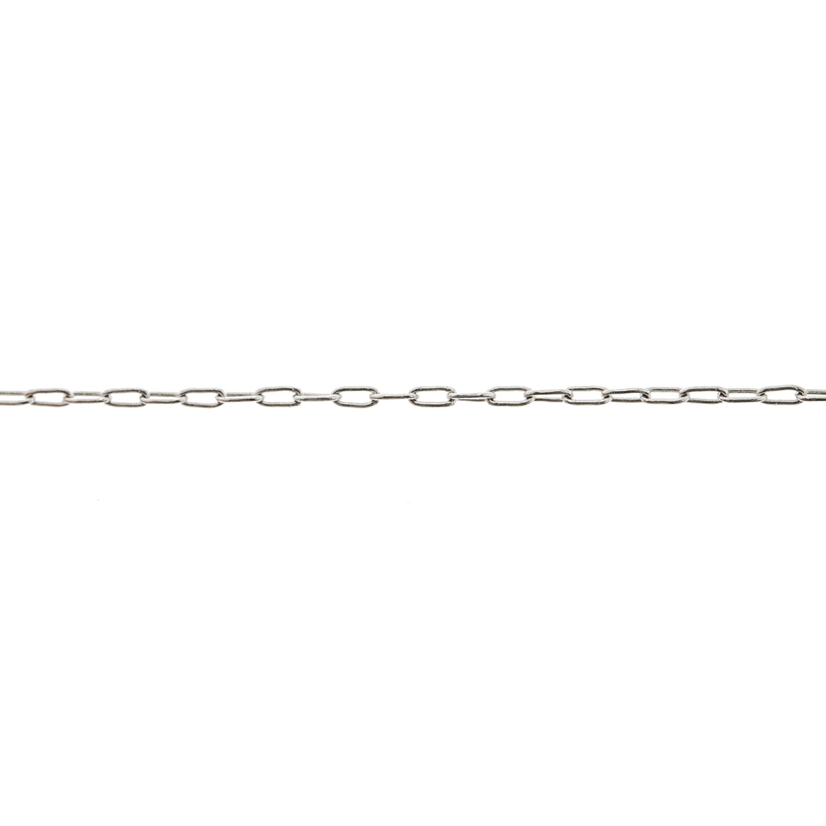 14K White 1.1MM Drawn Cable Chain — Myron Toback Inc.