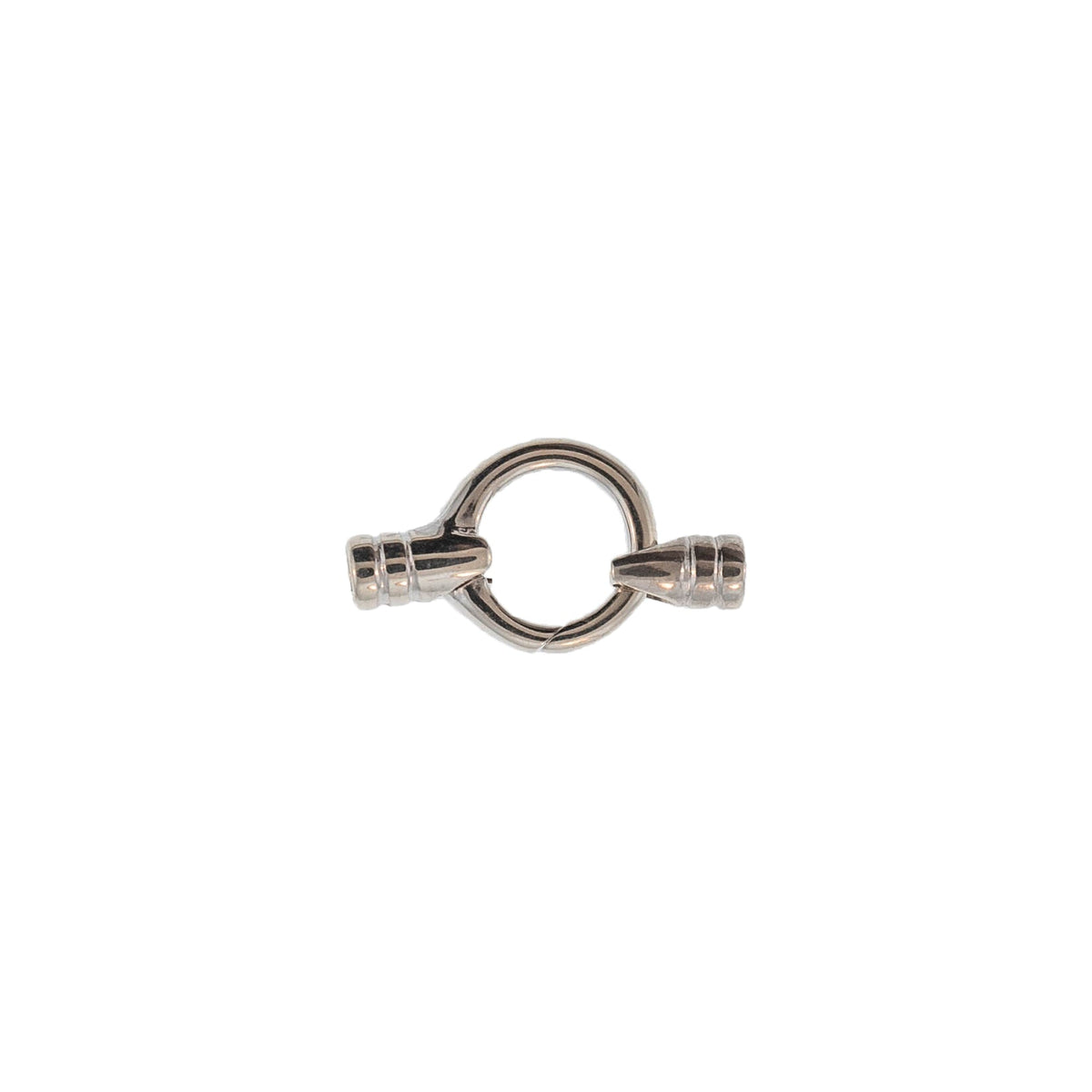 Sterling Silver Push Clasp with End Caps — Myron Toback Inc.