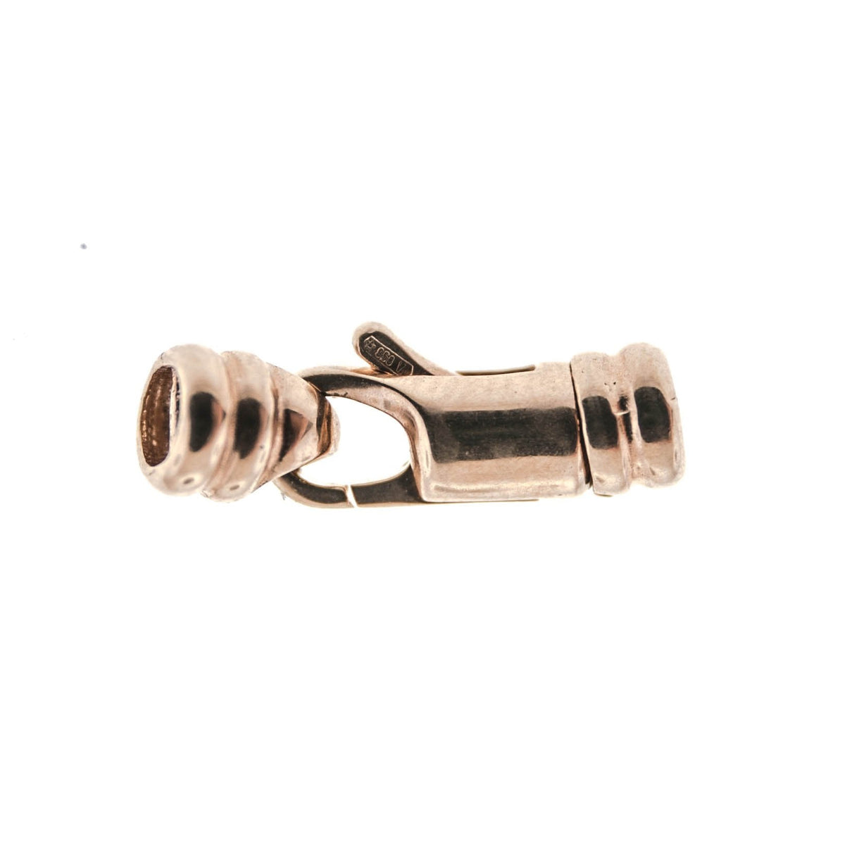 14K Pink 3.5MM Fancy Barrel Lock with Cap — Myron Toback Inc.