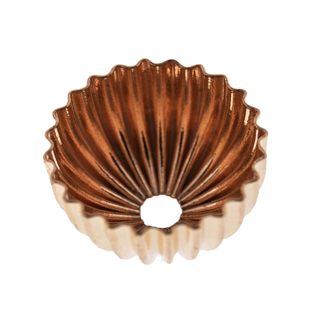 14/20 Yellow Gold-Filled Corrugated End Cap — Myron Toback Inc.