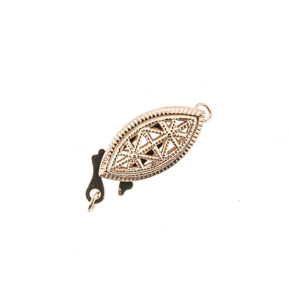 14/20 Yellow Gold-Filled Filigree Fish Hook Lock — Myron Toback Inc.