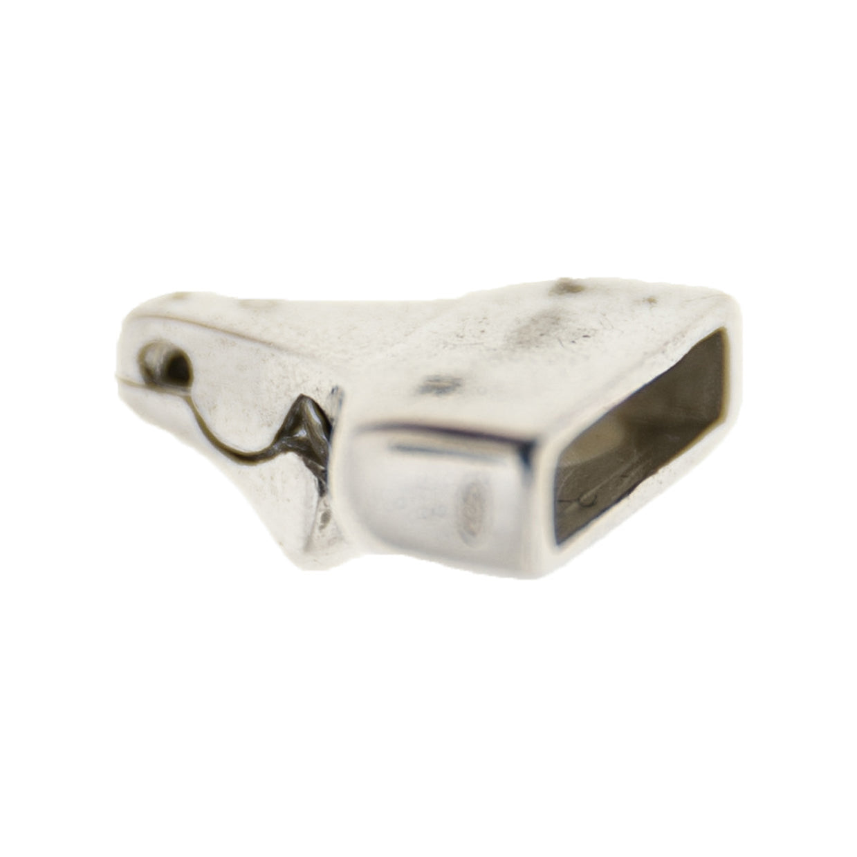 Sterling Silver Fancy Lock with End Caps — Myron Toback Inc.