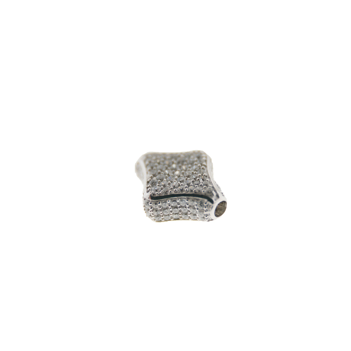 Sterling Silver Kite Shaped CZ Bead — Myron Toback Inc.
