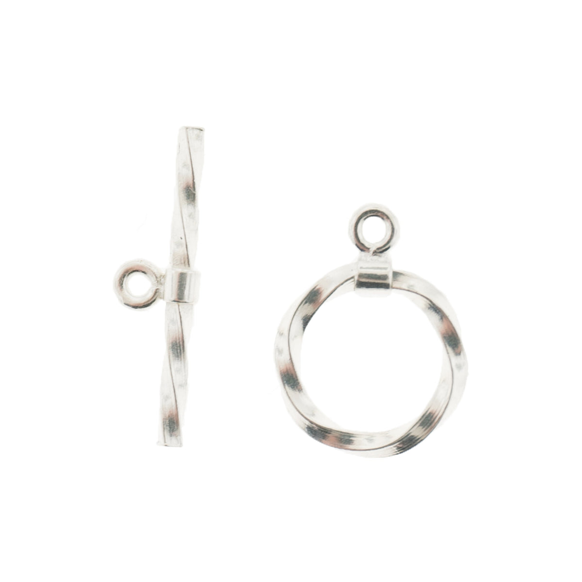 Sterling Silver Twisted Toggle Lock — Myron Toback Inc.