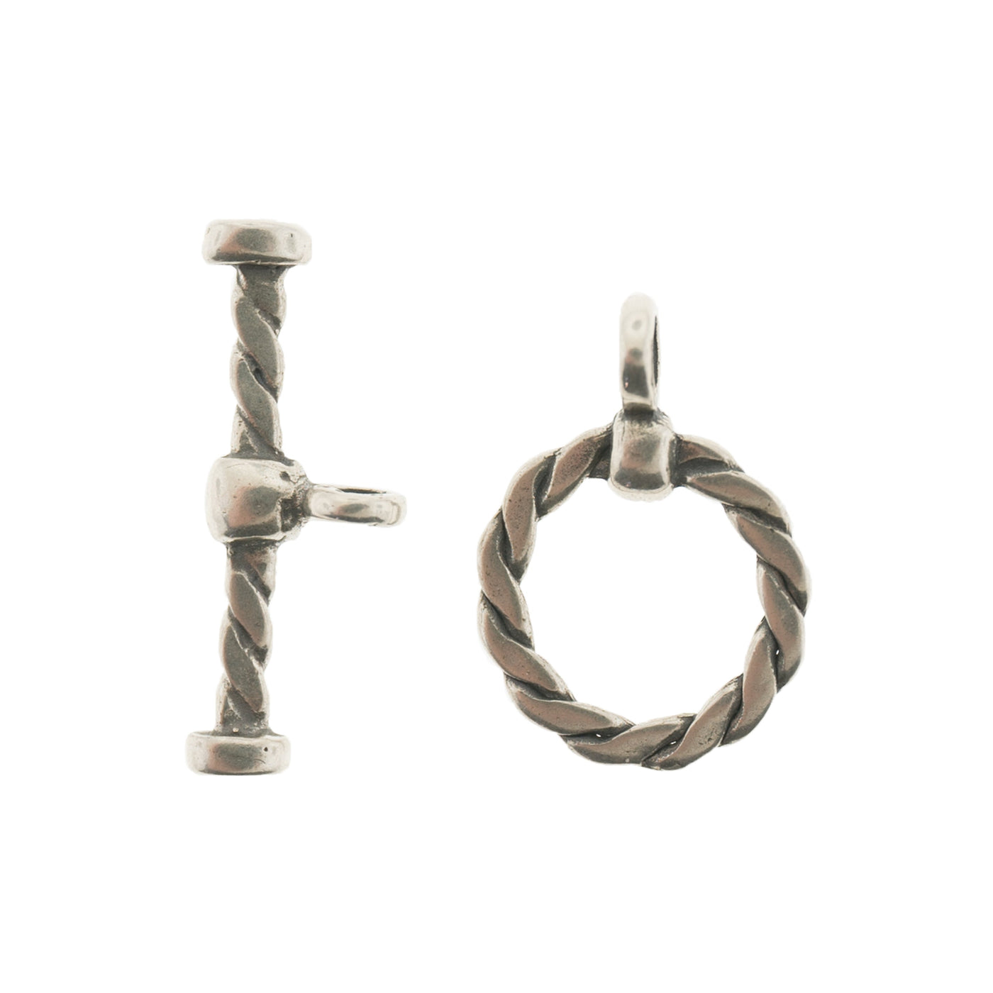 Sterling Silver Twisted Toggle Set — Myron Toback Inc.